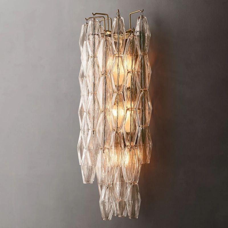 Chiara Clear Glass Grand Wall Sconce – Hilamps